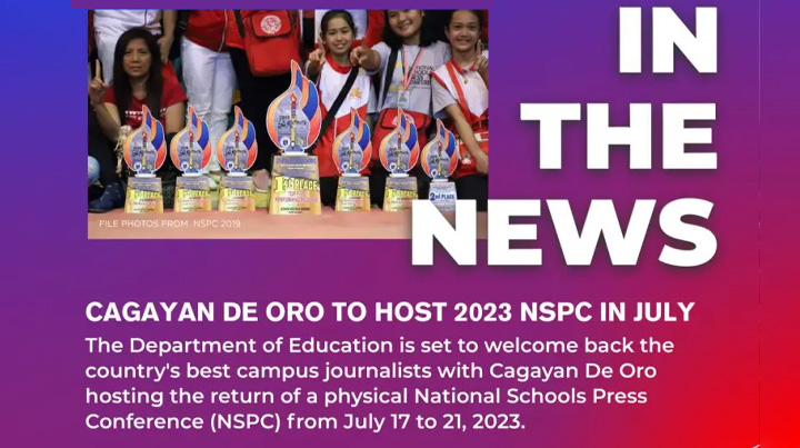 Cagayan de Oro to host National Schools Press Conference 2023 this July ...