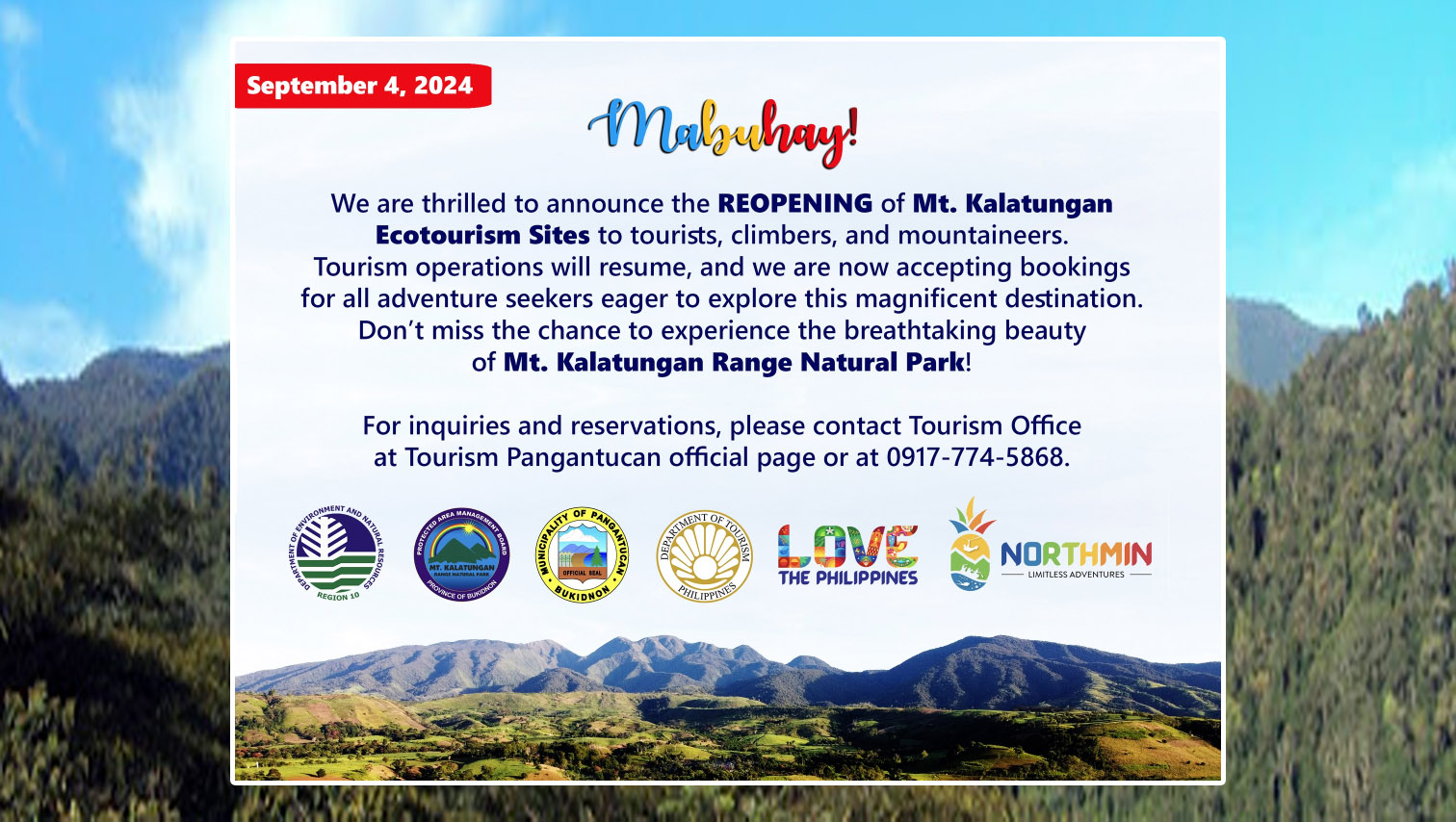 Mt. Kalatungan reopens ecotourism sites - PROGRESS WATCH: Metro Cagayan ...