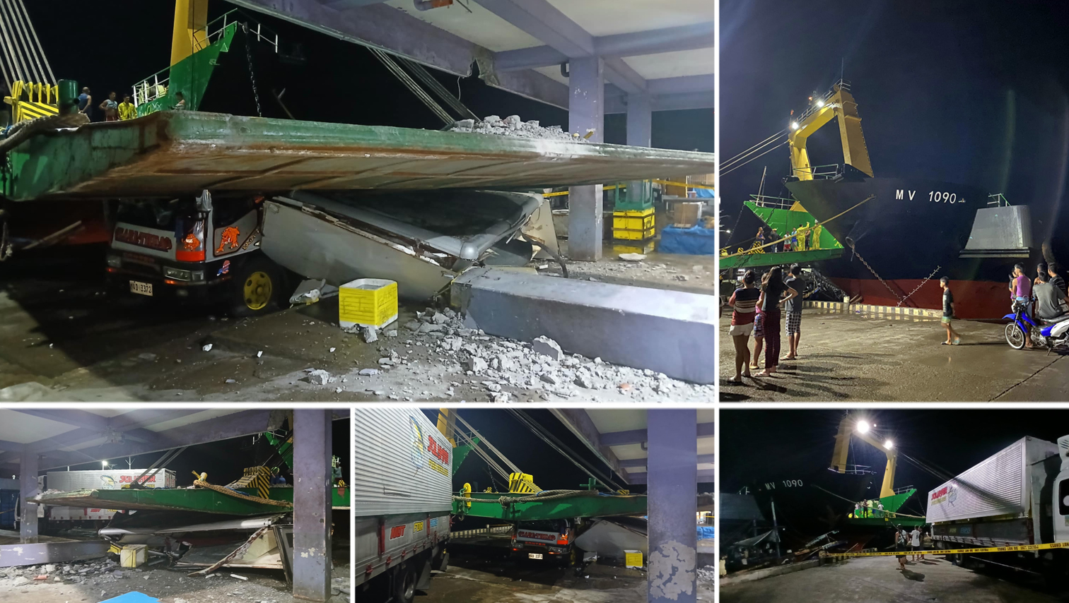RANDOM SHOTS: Cargo ship ramp crushes truck at Jasaan Port - PROGRESS ...