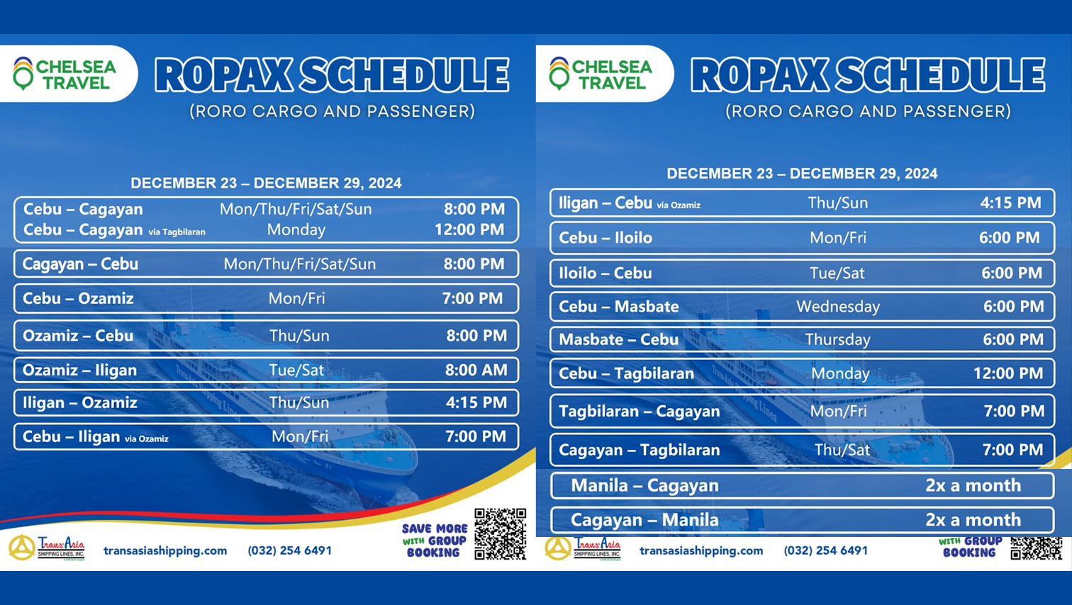 Trans-Asia Shipping Lines Holiday Schedule 2024 - PROGRESS WATCH: Metro ...