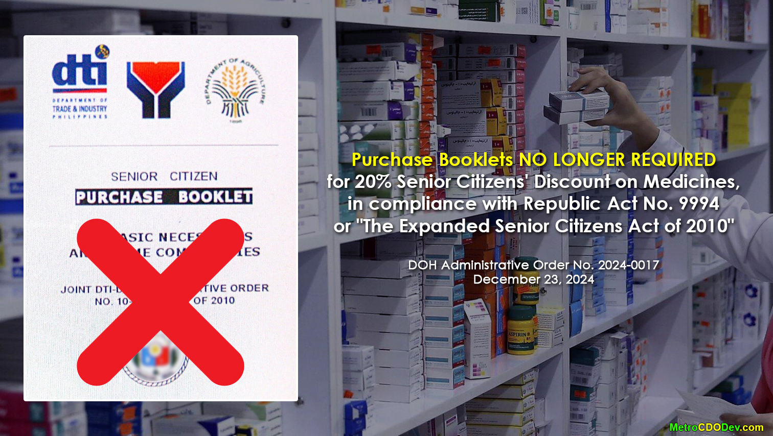 Purchase Booklet no longer required for Senior Citizen purchases - DOH ...