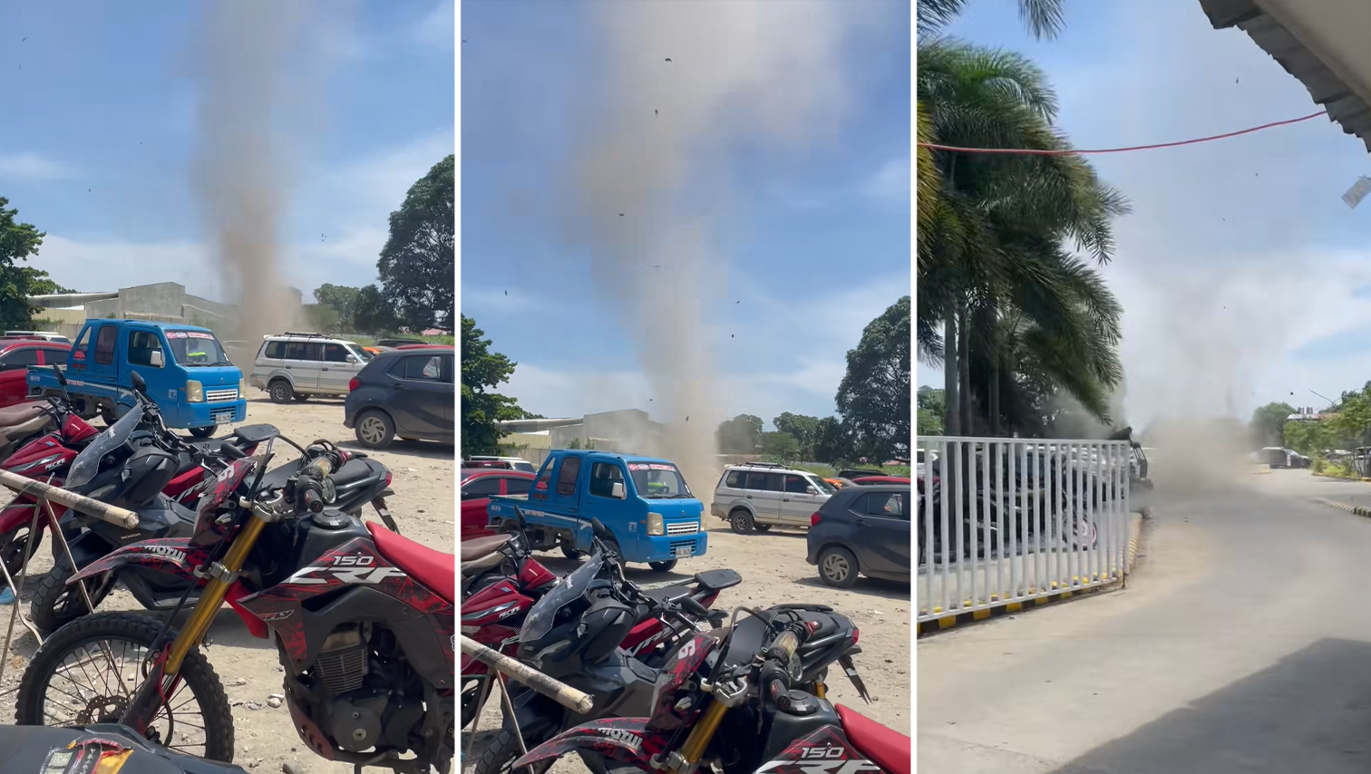 VIDEO WATCH: Mini whirlwind forms at Madonna and Child Medical Center ...